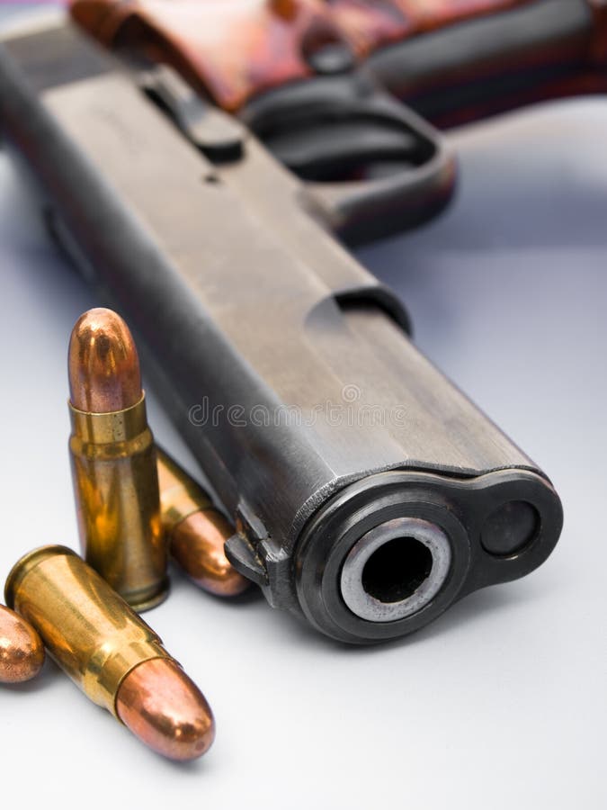 Bullet and gun stock photo. Image of danger, bullet, shiny - 8412202