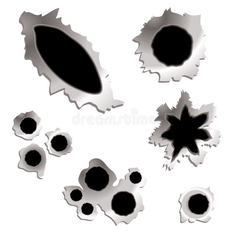 Bullet Holes and Scratches. Illustration Stock Vector - Illustration of ...