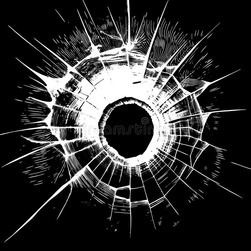 Glass Bullet Hole Tattoo