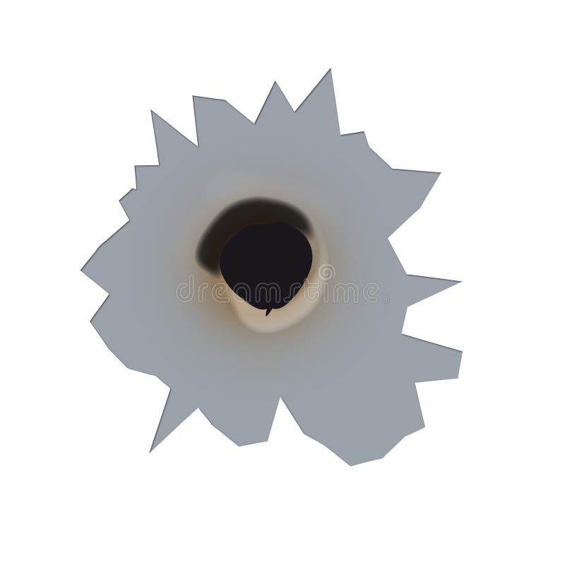 Bullet hole (vector) stock vector. Illustration of rust - 11803263