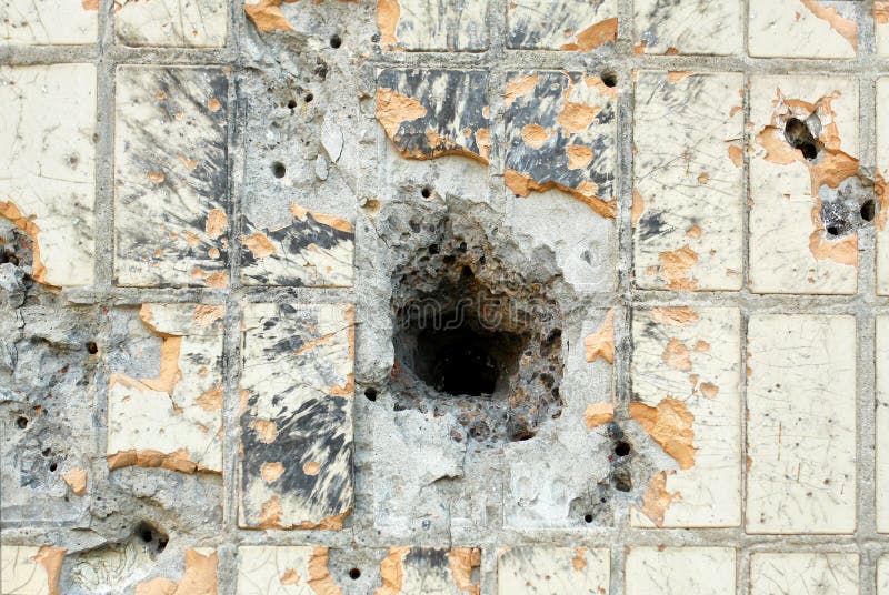 Bullet hole in the wall stock image. Image of ammunition - 71881091
