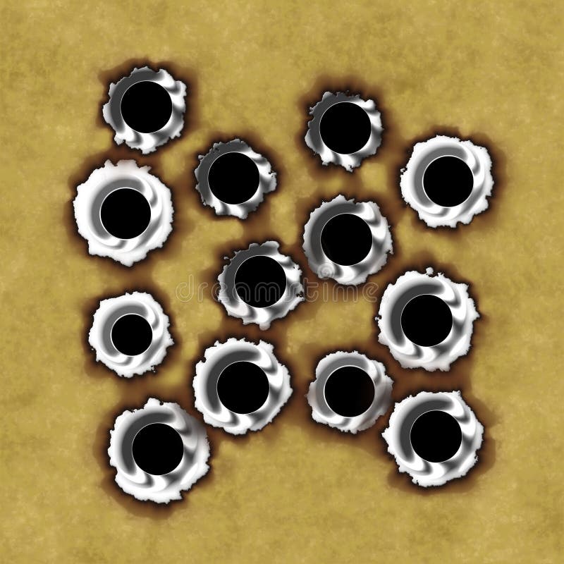Bullet holes stock illustration. Illustration of aggression - 20779695