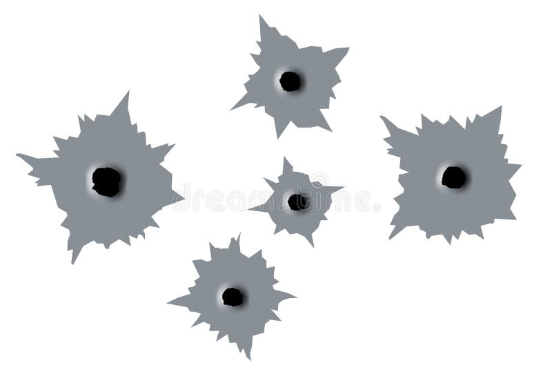Bullet Holes stock illustration. Illustration of pierced - 988799