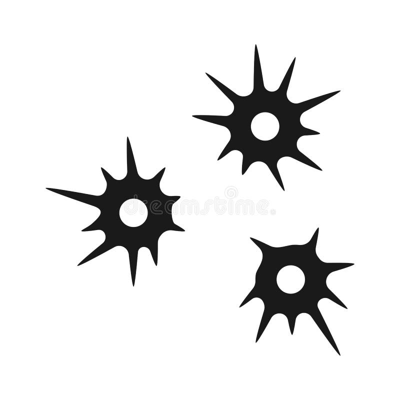 Bullet Holes Vector Icon stock vector. Illustration of background ...