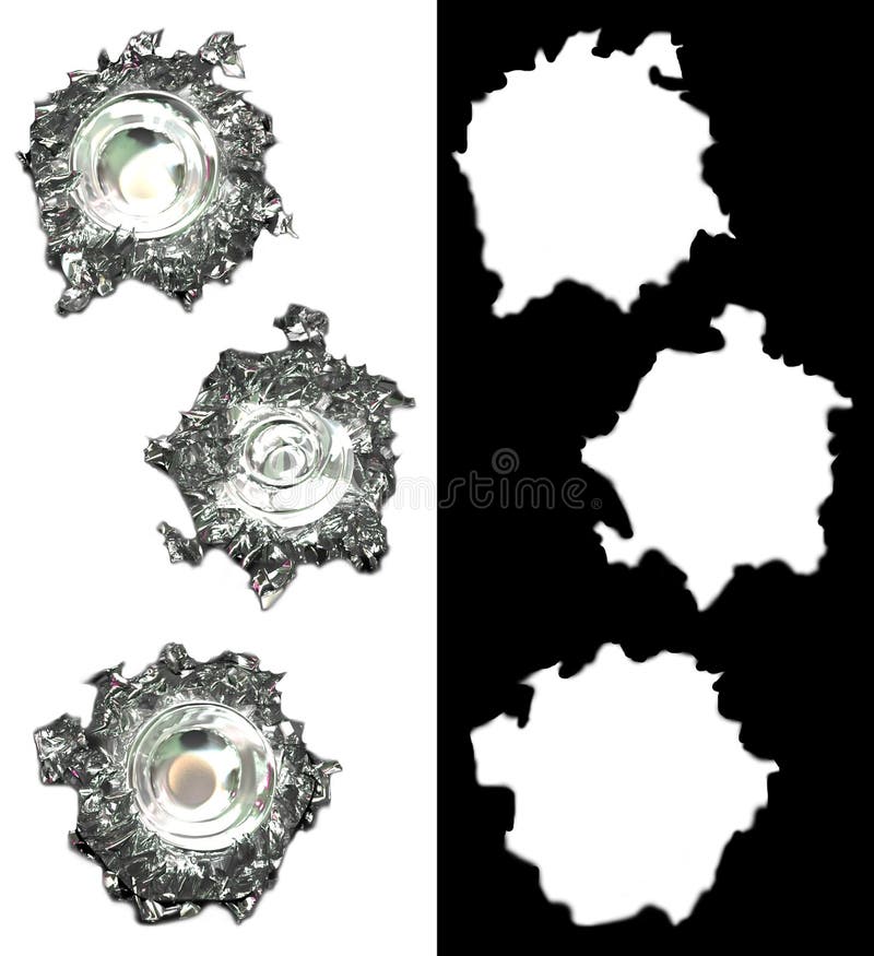 Bullet Impact Mark Burr Isolated Mask Stock Illustration - Illustration ...
