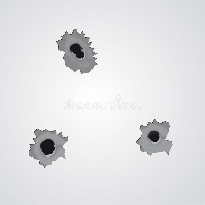 Bullet holes vector stock vector. Illustration of damage - 3474087