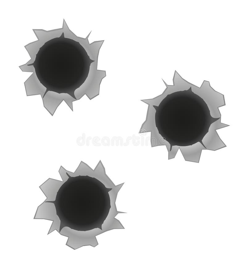 Bullet Holes Vector Illustration Stock Vector - Illustration of ...