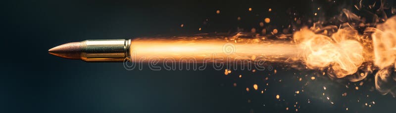 The Bullet Hurtles through the Air at Incredible Speed, Leaving Behind ...