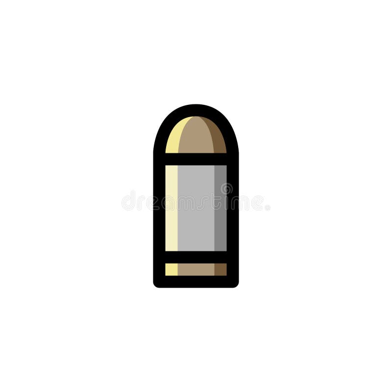 Bullet Icon stock vector. Illustration of violence, kill - 266547386