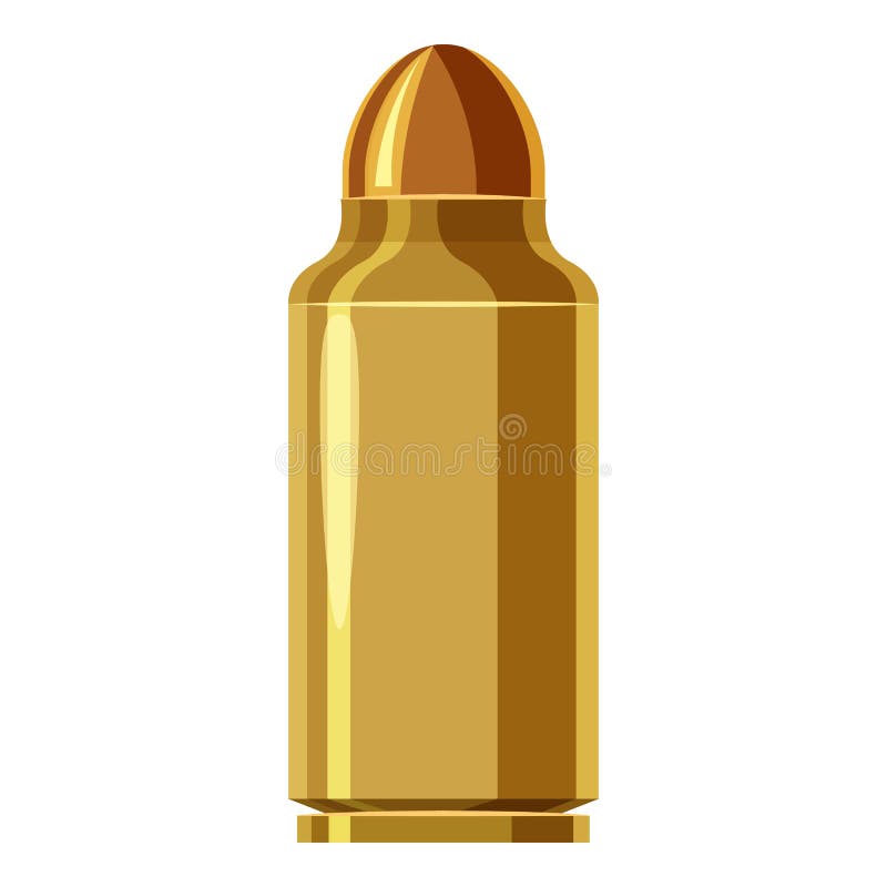 Bullet icon, cartoon style stock vector. Illustration of ammunition ...