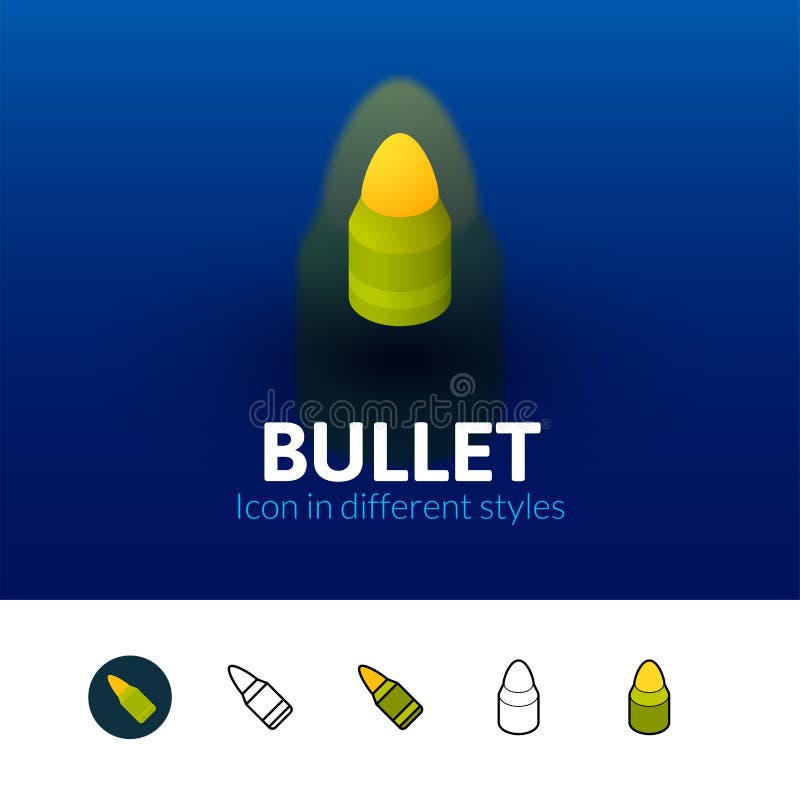 Bullet Icon in Different Style Stock Vector - Illustration of modern ...
