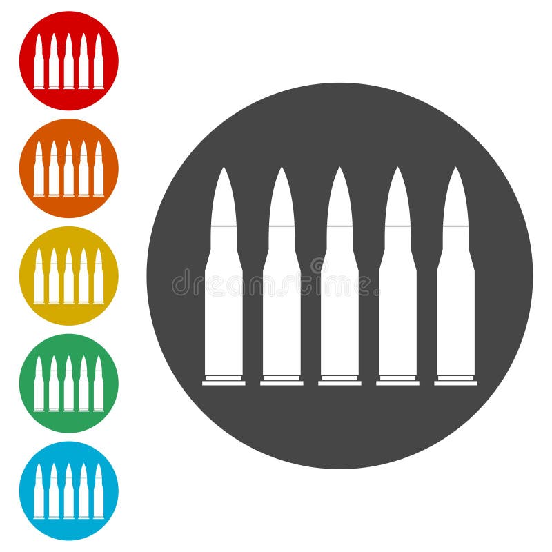 Bullet Icon, Bullets Sign on Dark Background Stock Vector ...