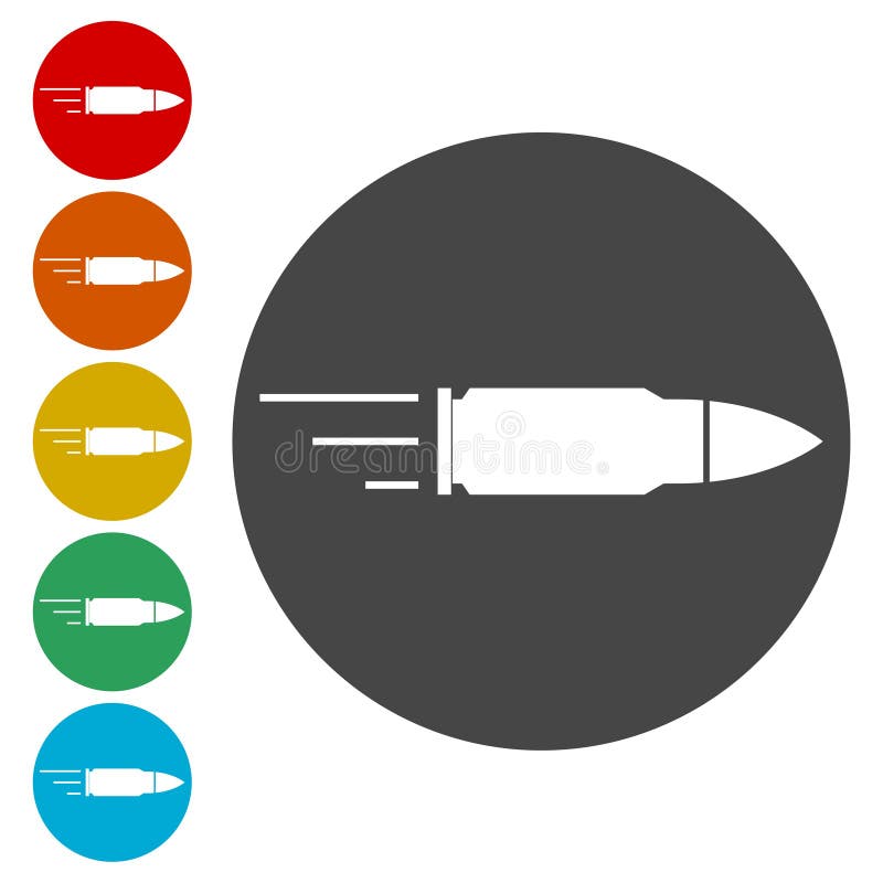 Bullet Icon, Bullets Sign on Dark Background Stock Vector ...