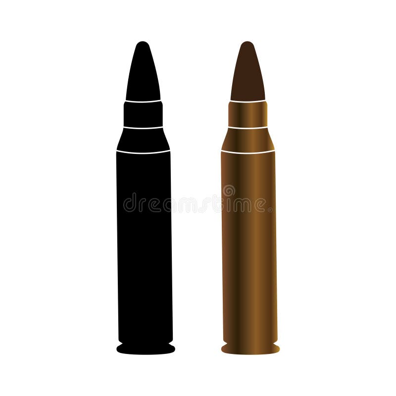 Bullet icon stock vector. Illustration of hole, handgun - 289637206