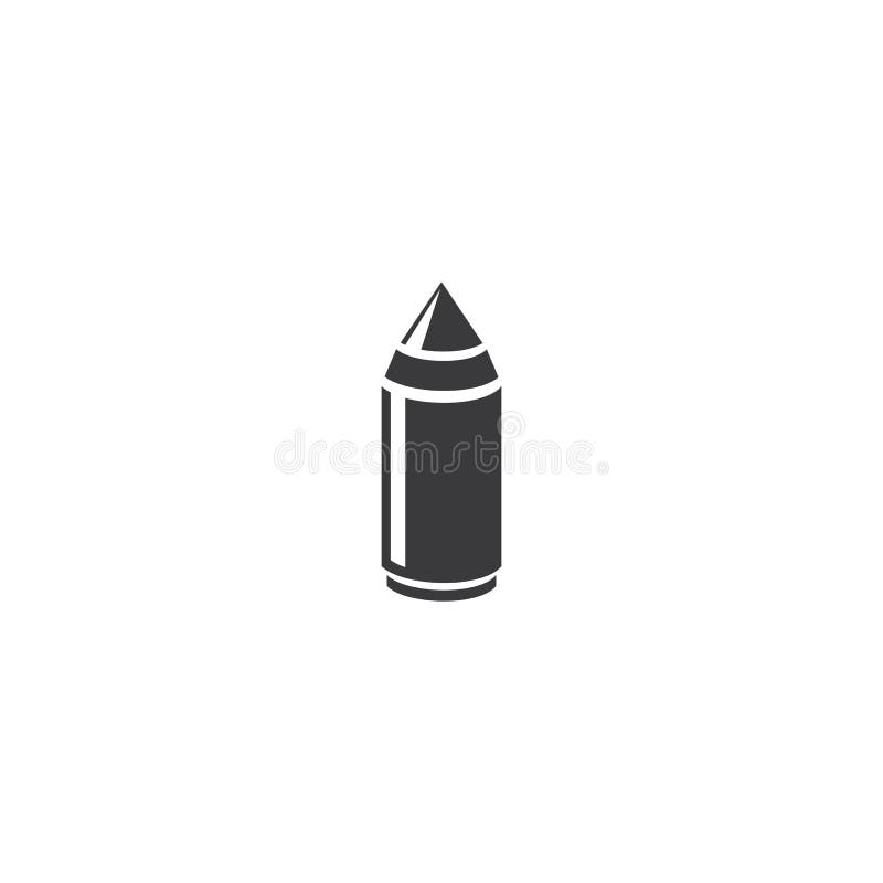 Bullet icon stock vector. Illustration of caliber, rifle - 181481506