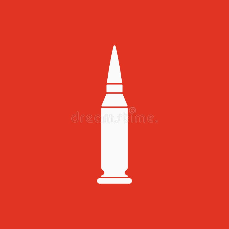 The Bullet Icon. Weapon Symbol Stock Vector - Illustration of element ...