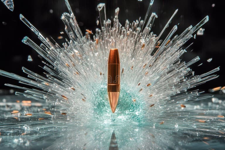 Bullet Impacts Glass and Creates a Stunning Display of Shattering ...