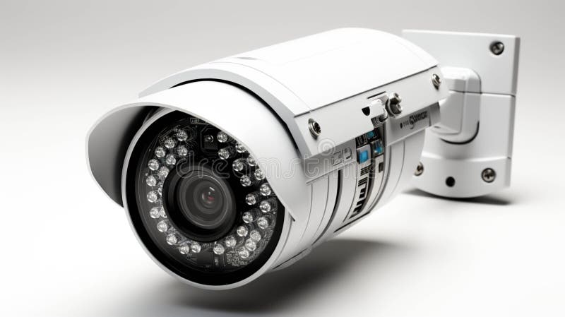 Bullet IP Camera Isolated on White Background Stock Illustration ...