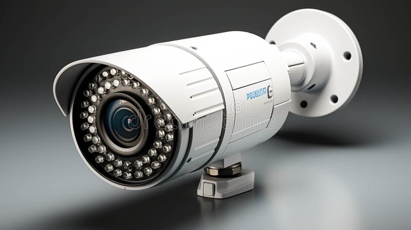 Bullet IP Camera Isolated on White Background Stock Illustration ...