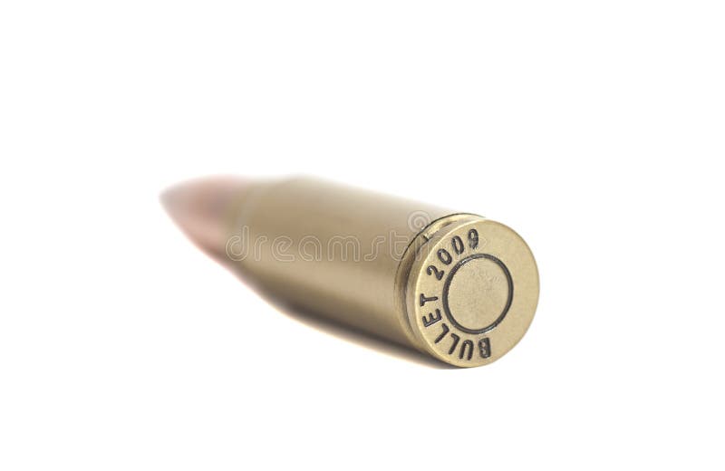 Profile of a 9mm bullet stock image. Image of ammunition - 11150431