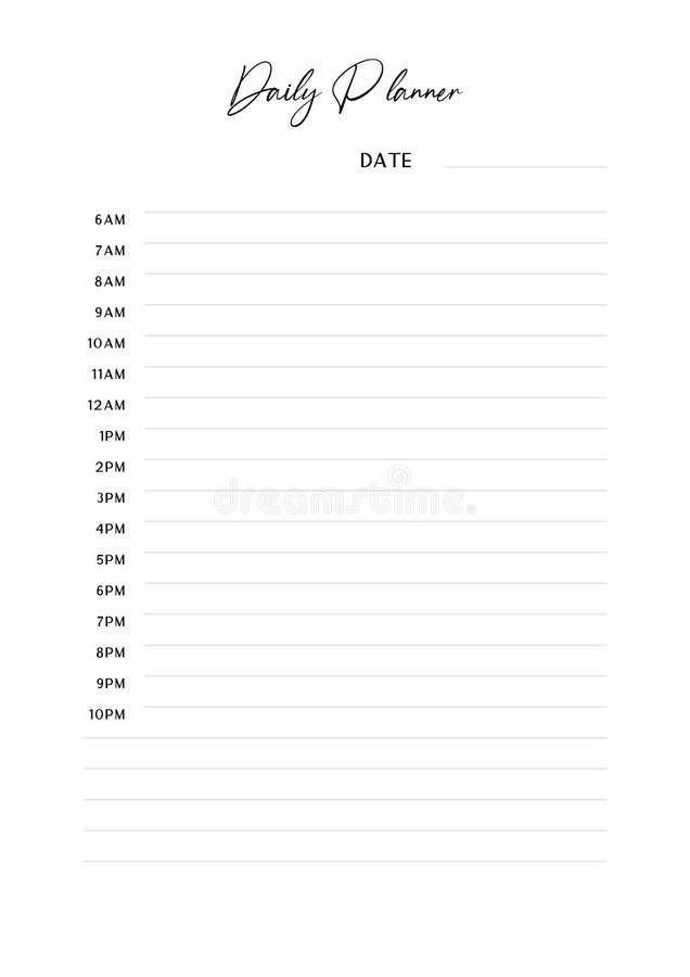 Bullet Journal, Planner, Habits Tracker Printable Template Stock ...
