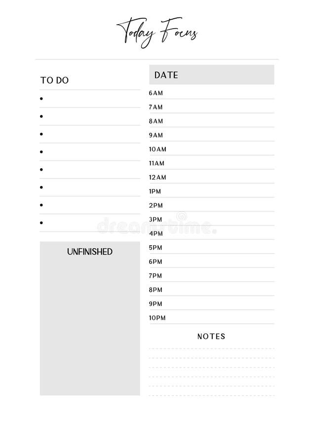 Bullet Journal, Planner, Habits Tracker Printable Template Stock ...
