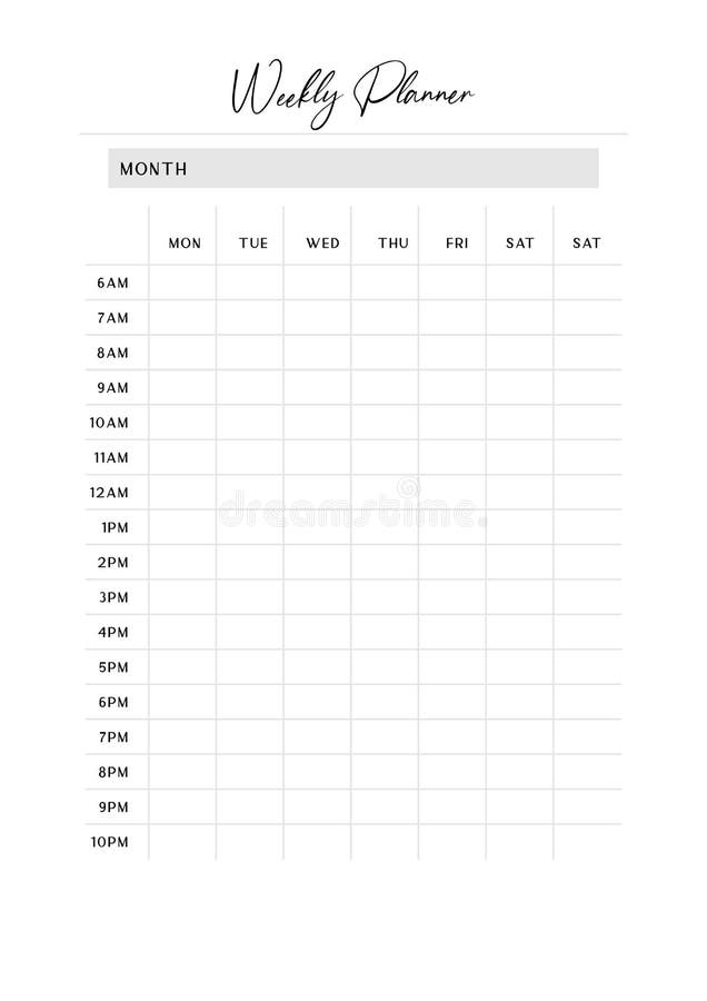Bullet Journal, Planner, Habits Tracker Printable Template Stock ...