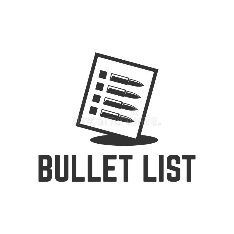 Bullet List Flat Modern Logo Stock Vector - Illustration of abstract ...