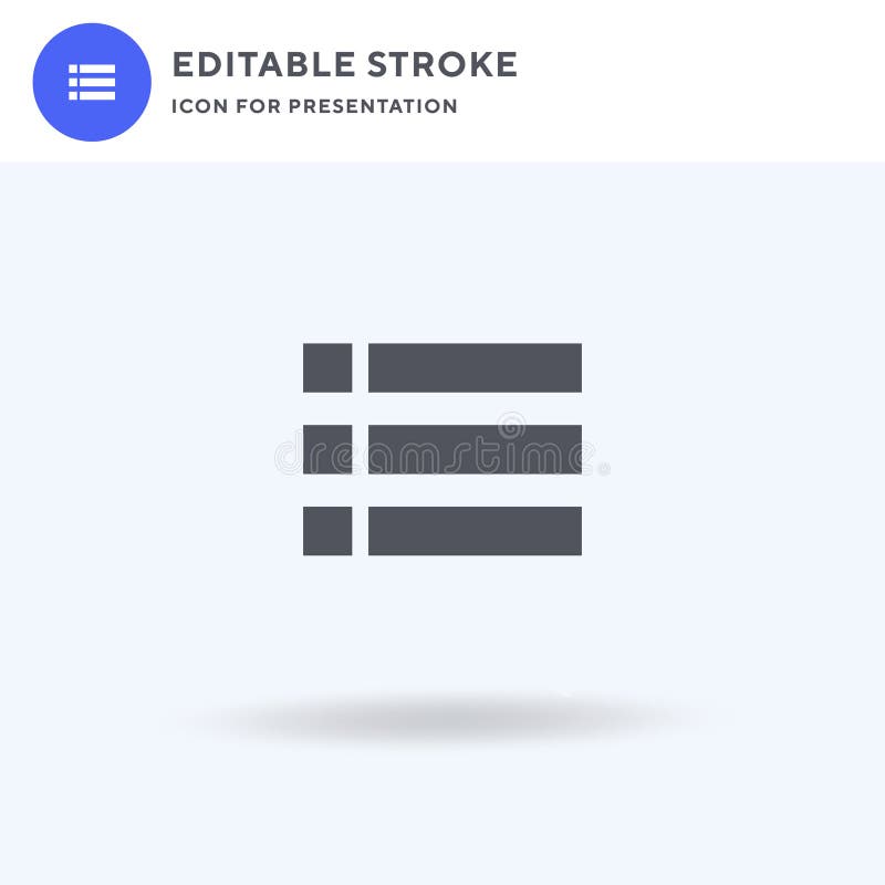 Bullet List Icon Vector, Filled Flat Sign, Solid Pictogram Isolated on ...