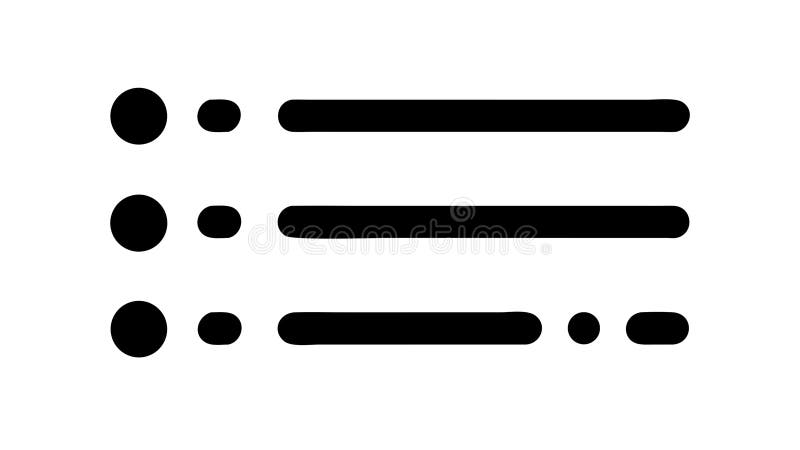 Bullet List Items Outline Vector Icon, Vector Design Generative AI ...