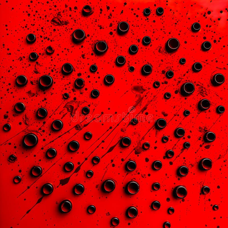 Bullet Marks on the Red Wall . Stock Illustration - Illustration of ...