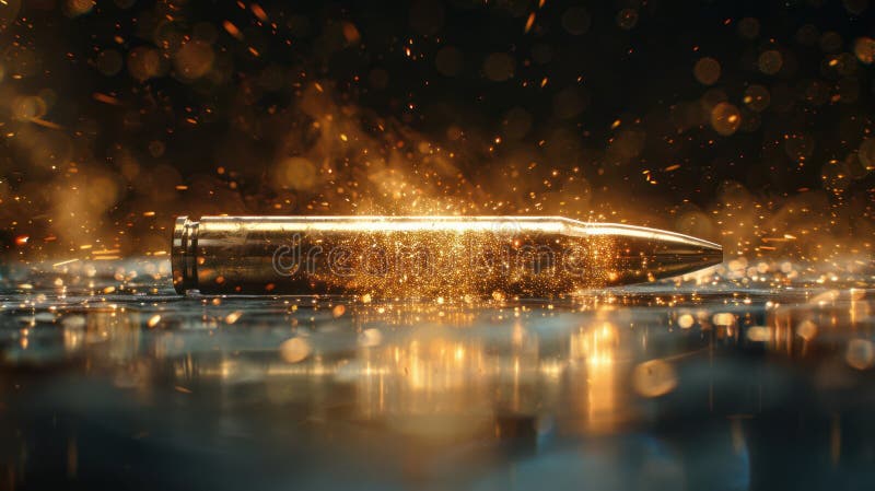 Bullet Path on White Background - High Velocity Projectile Trajectory ...