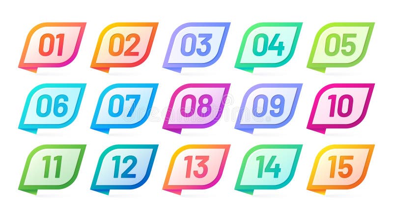 Bullet Point Numbers, Infographics Tags or Buttons Stock Vector ...