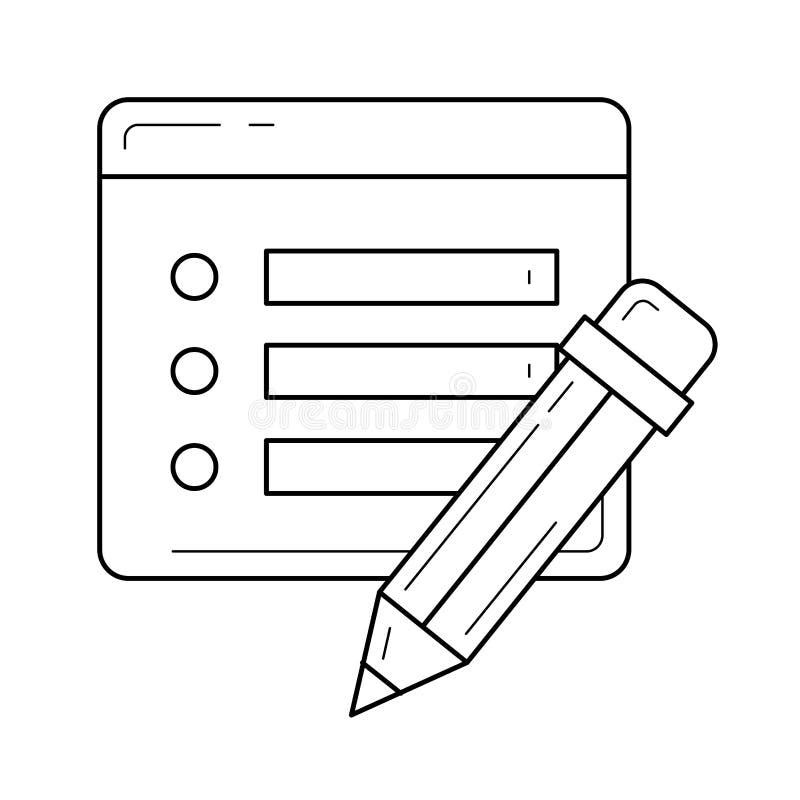 Bullet points line icon. stock vector. Illustration of isolated - 113774397