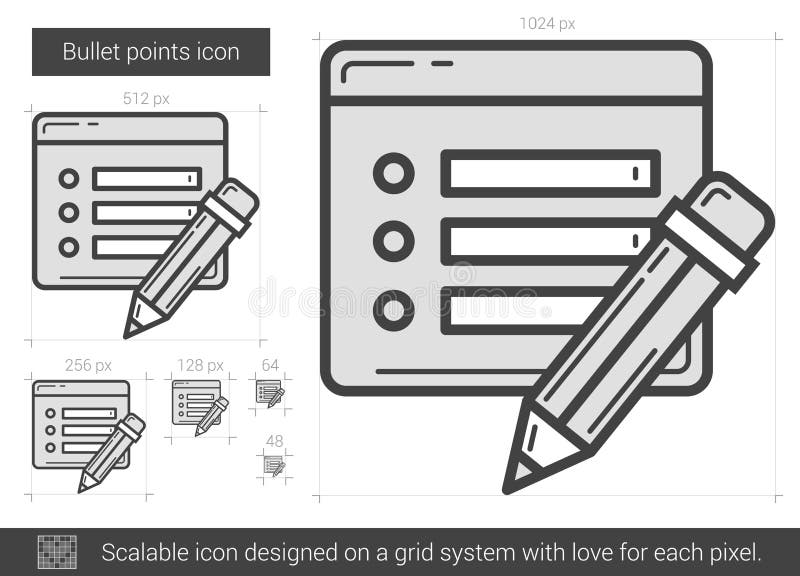 Line Drawing Bullet Points Stock Illustrations – 160 Line Drawing ...