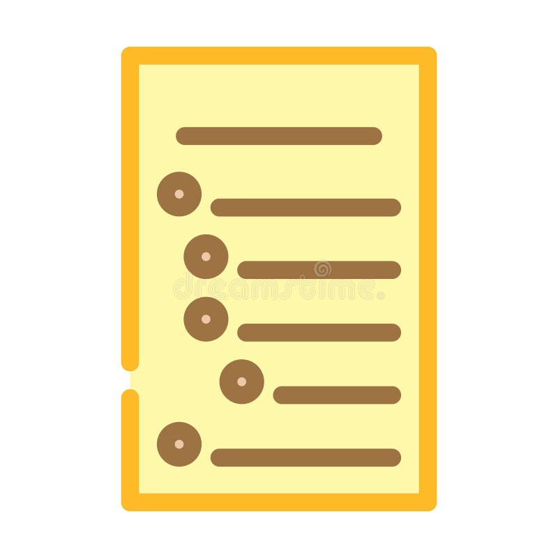 Bullet Points List Color Icon Vector Illustration Stock Illustration ...