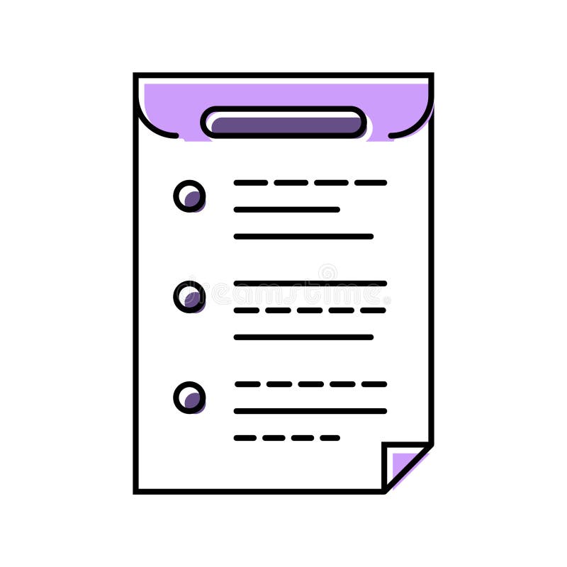 Bullet Points List Color Icon Vector Illustration Stock Vector ...