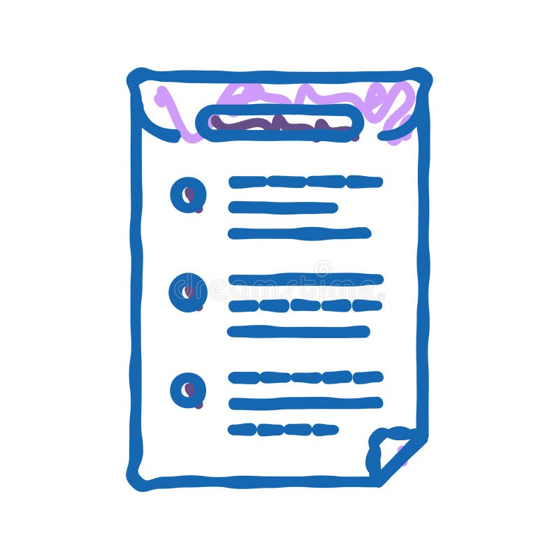 Bullet Points List Icon Doodle Illustration Stock Illustration ...