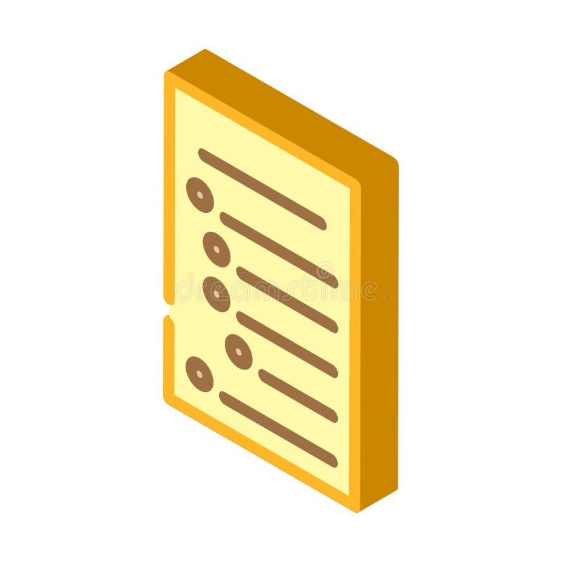 Bullet Points List Isometric Icon Vector Illustration Stock Vector ...
