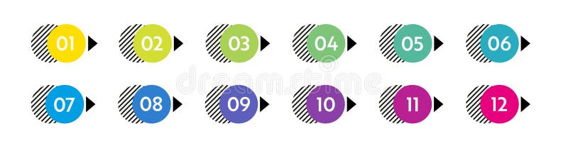 Bullet points numbers stock vector. Illustration of elements - 231894467