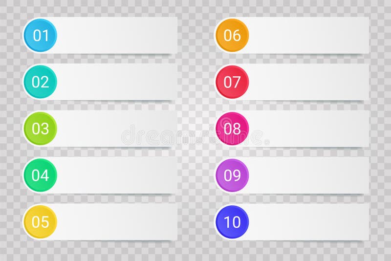 3d Bullet Point Vector Illustration Set - Isolated Bright Colorful ...