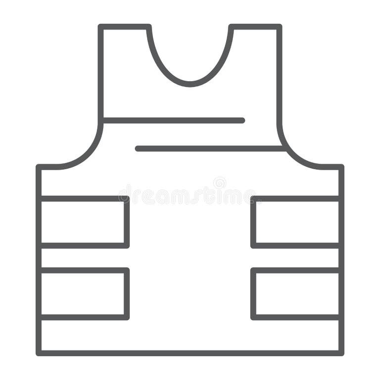 Bullet Proof Vest Line Art Stock Illustrations – 596 Bullet Proof Vest ...