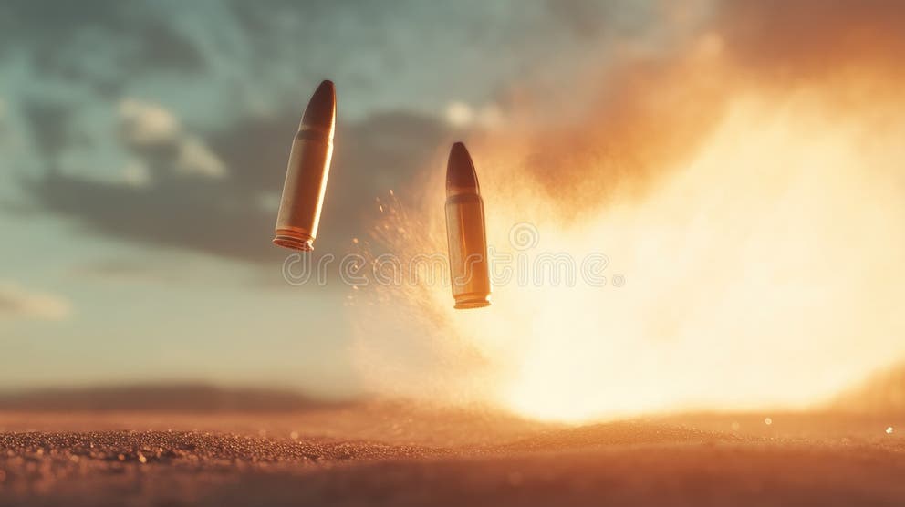 A Bullet S Trajectory: Captured in Motion. Stock Illustration ...