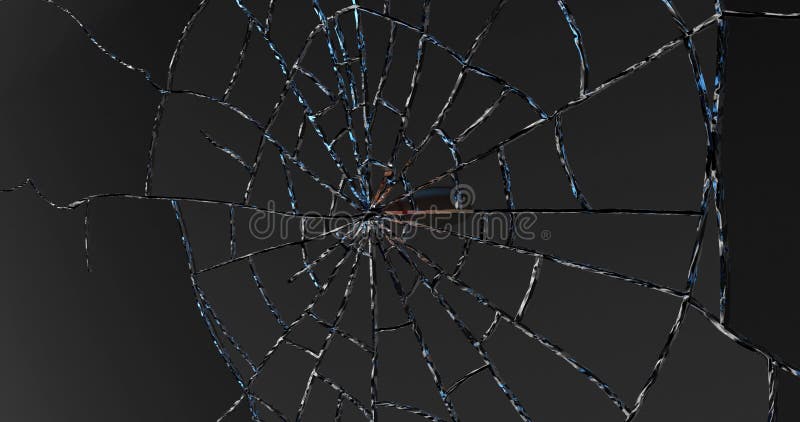 Bullet Shatters the Glass . 3D Render Stock Illustration - Illustration ...