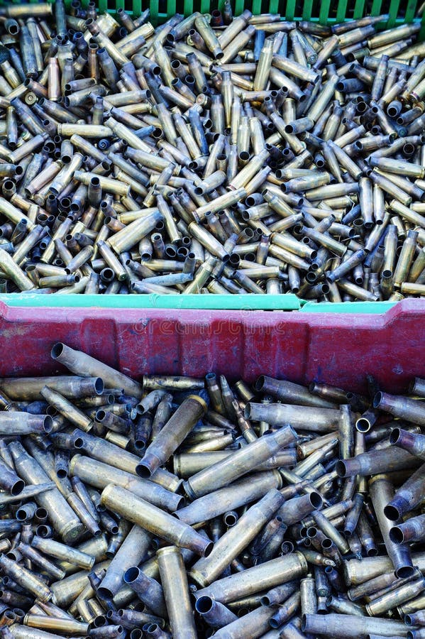 Bullet Shell Group Objects Military Stock Photo - Image of submachine ...