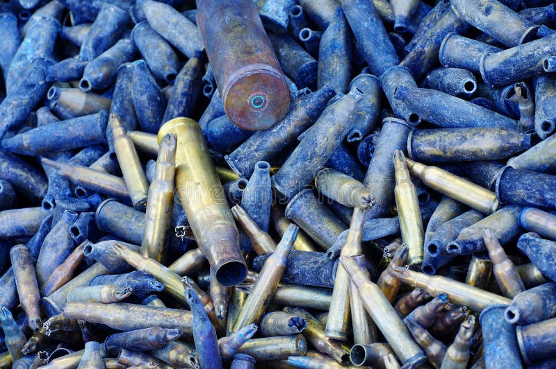 Bullet Shell Military Objects Stock Photo - Image of pile, weapon ...