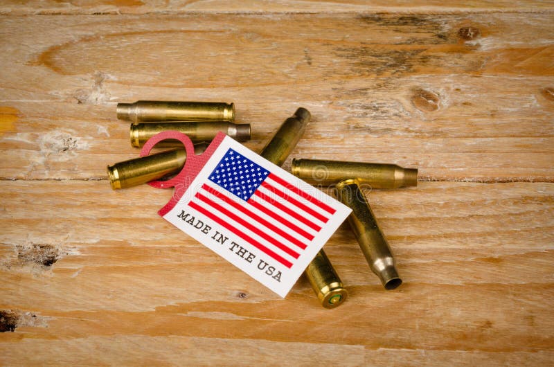 Bullet shells and US flag stock image. Image of ammendment - 96128221