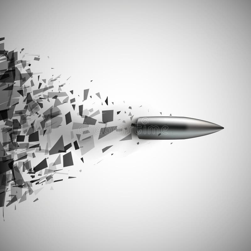 Gun Bullet Shot stock vector. Illustration of battle - 26663044