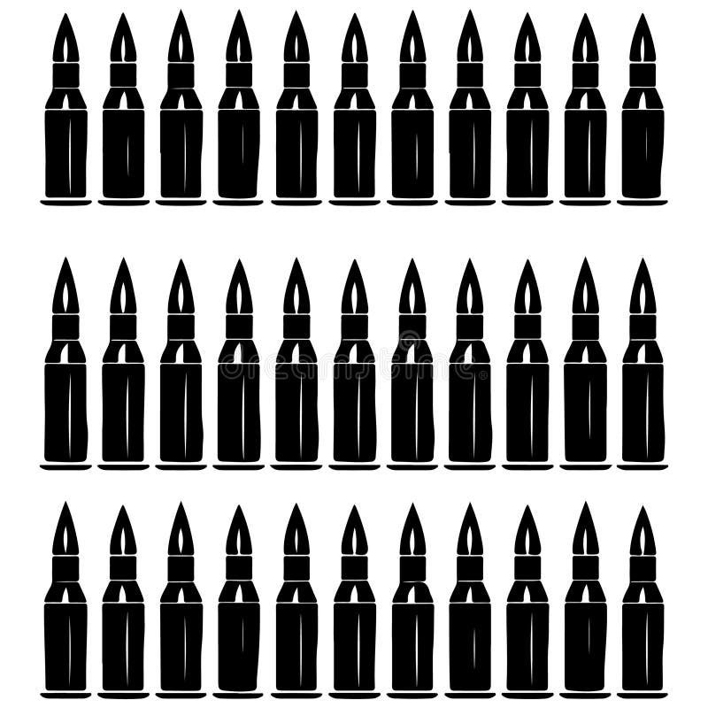 Bullet Silhouette Vector Illustration Stock Vector - Illustration of ...