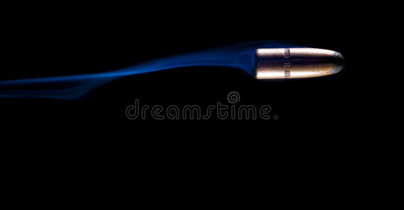 Bullet with smoke trailing stock image. Image of speeding - 94537703